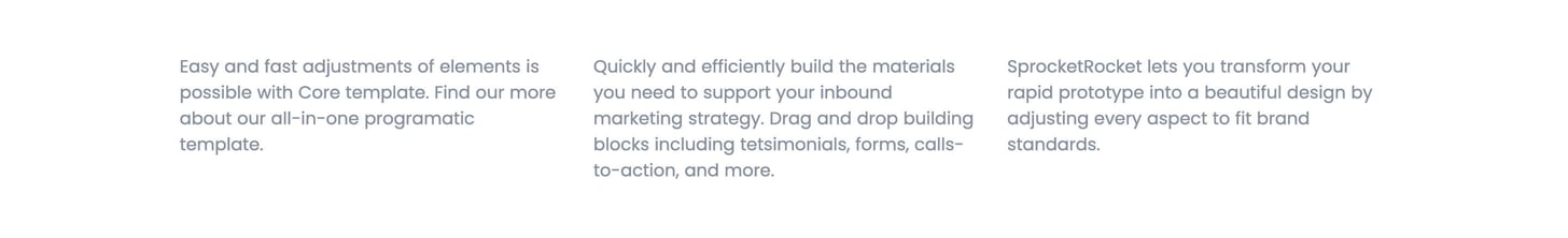 SR Three Col 01 🚀 Sprocket Rocket Documentation