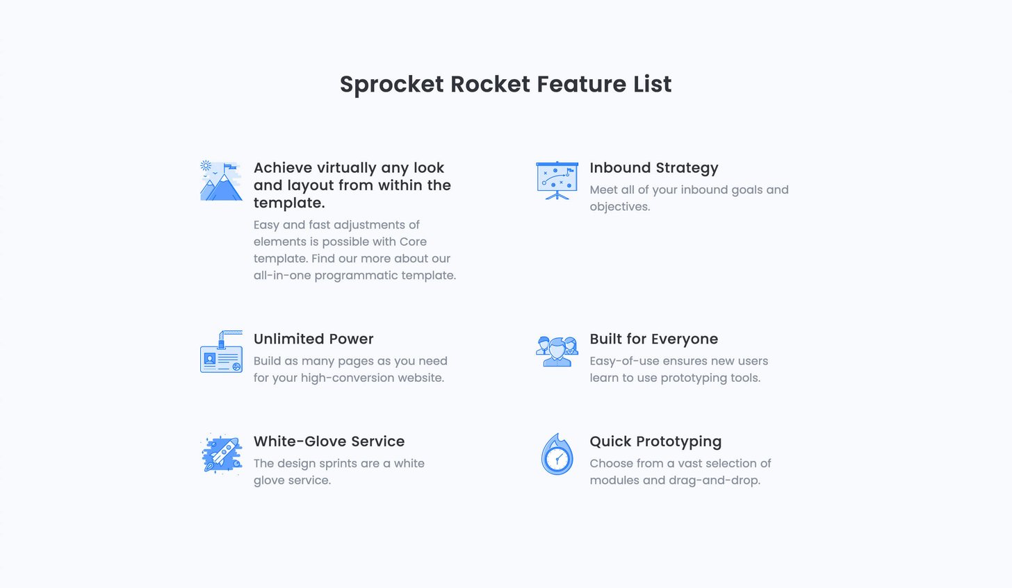 SR Two Col Features 01 🚀 Sprocket Rocket Documentation